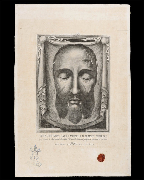RELIC OF THE HOLY FACE WITH DOCUMENT | RELICS